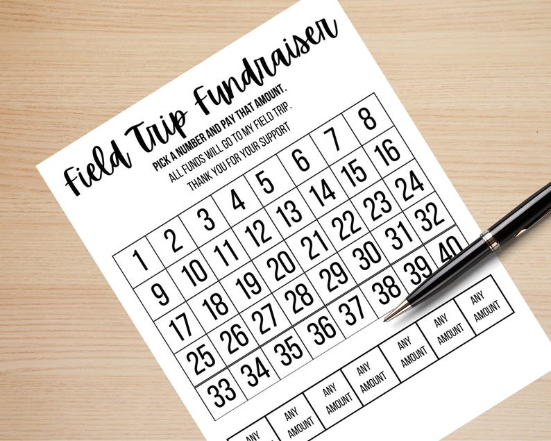 Editable Fundraiser Template, Custom Fill My Board Fundraiser ...