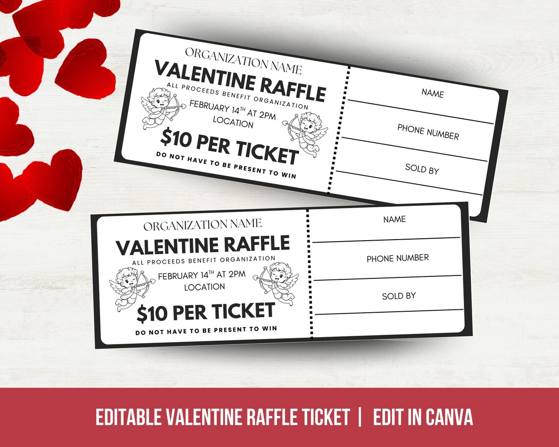 Editable Gift Card Raffle Ticket Template, Gift Card Raffle Fundraiser ...