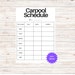 Carpool Schedule for School, Carpool Schedule for Work, Carpool ...