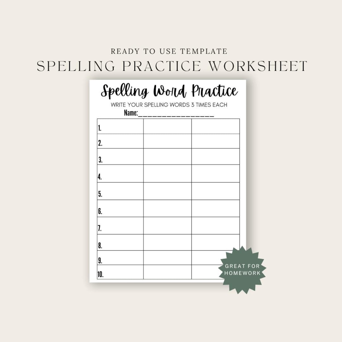 Spelling Words Practice Worksheet, Spelling Words Practice Page ...