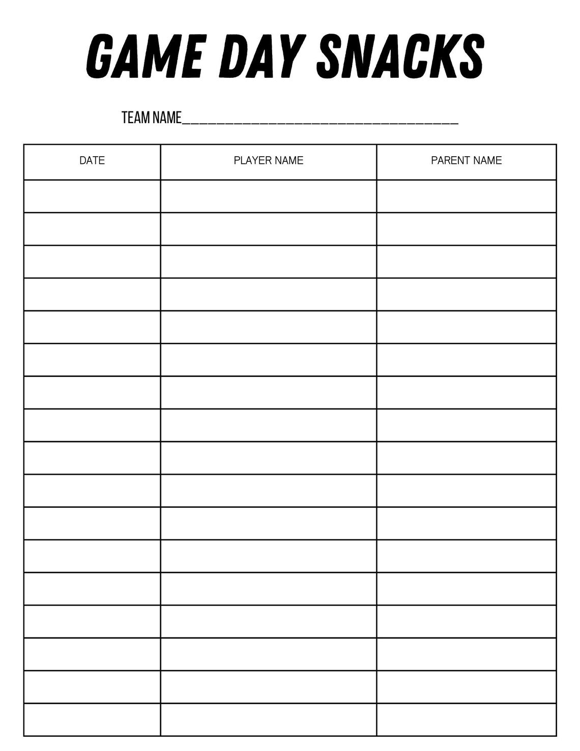 Snack Schedule Sign up Sheet, Soccer Snack Sign Up, Team Snack Schedule ... Snack Schedule Sign up Sheet, Soccer Snack Sign Up, Team Snack Schedule ...