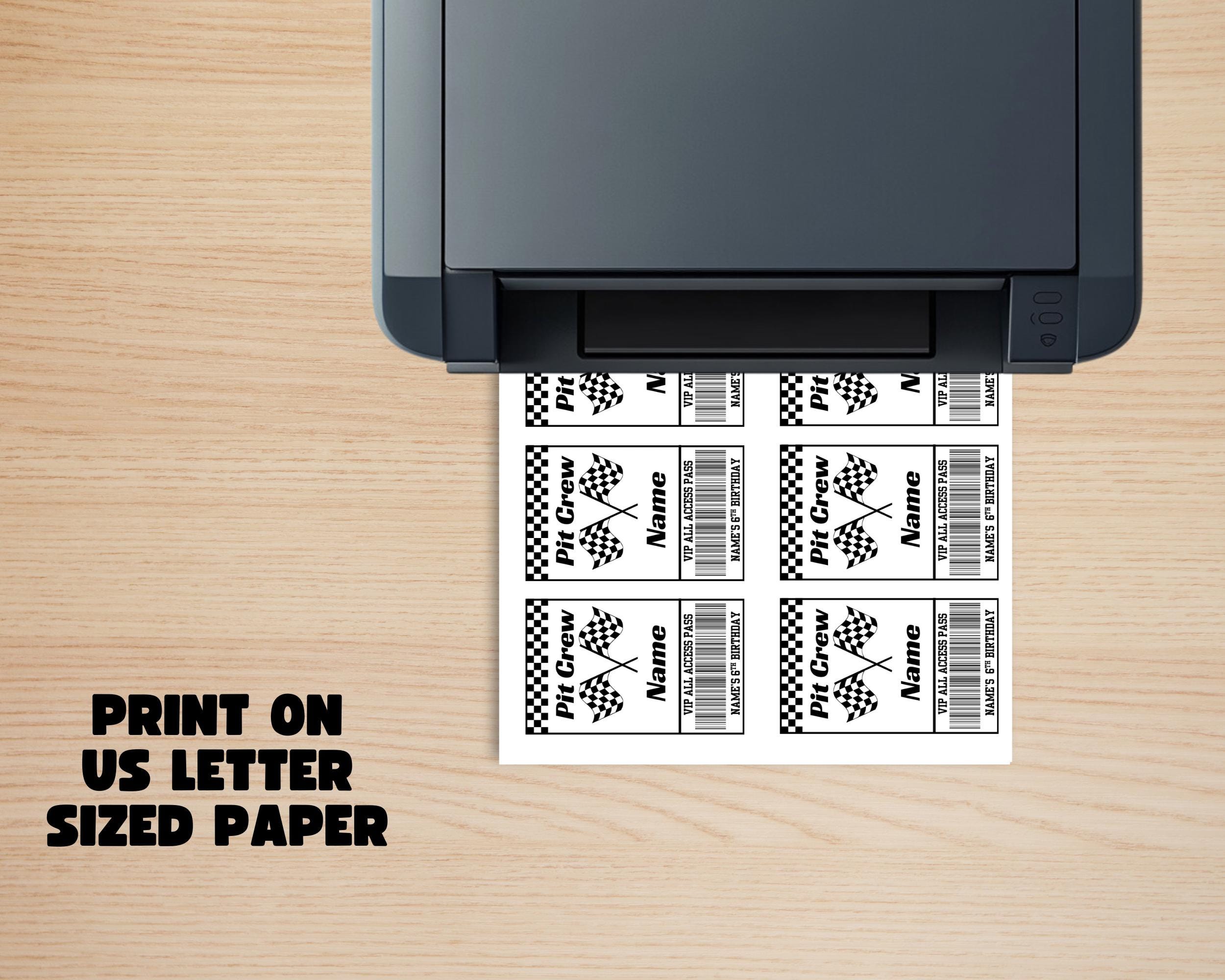 Pit Crew Badge for Race Car Birthday | Pit Crew VIP Pass| Editable VIP ...