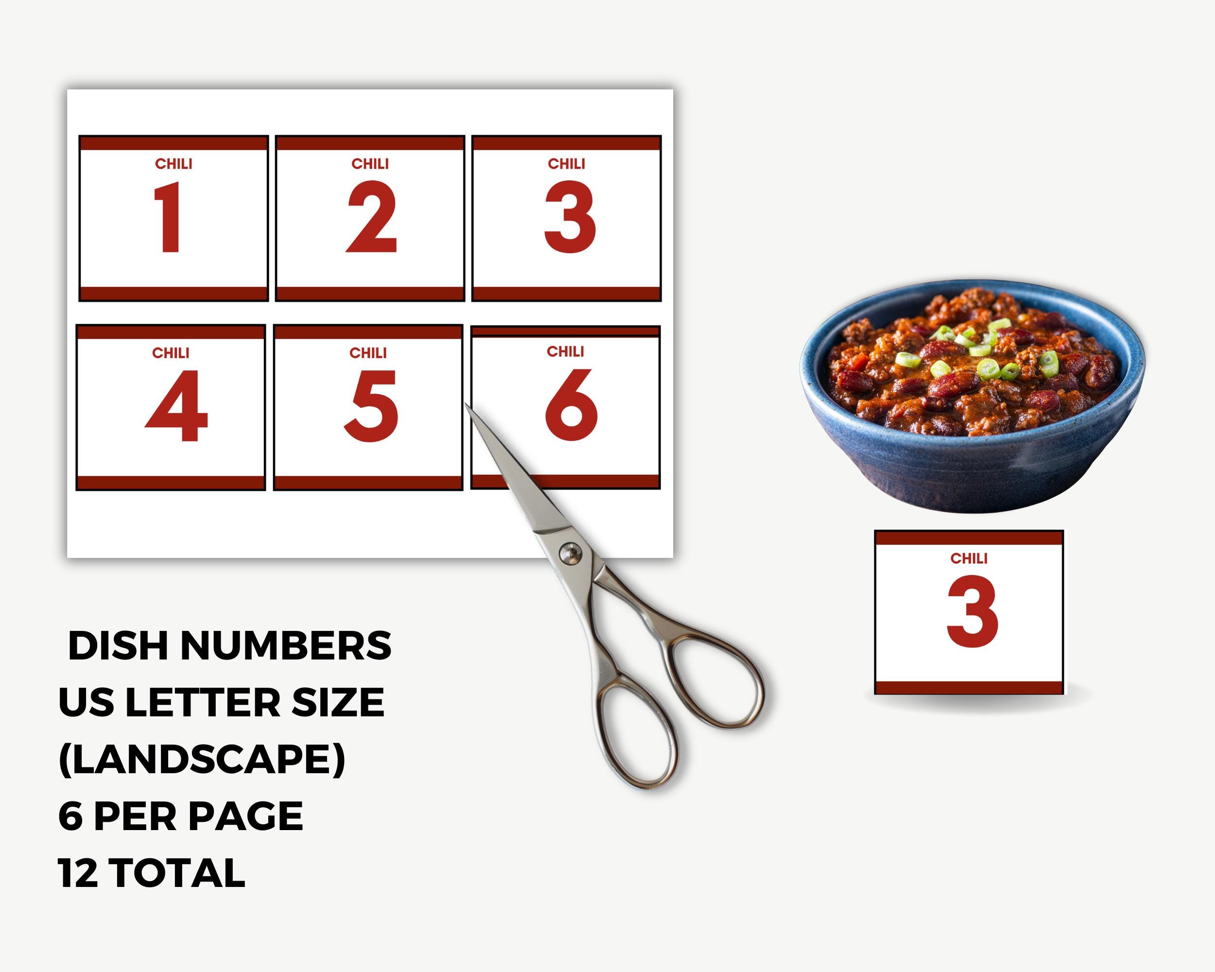 Chili Voting Card Kit, Chili Cook off Ballot, Chili Cookoff Ballots ...
