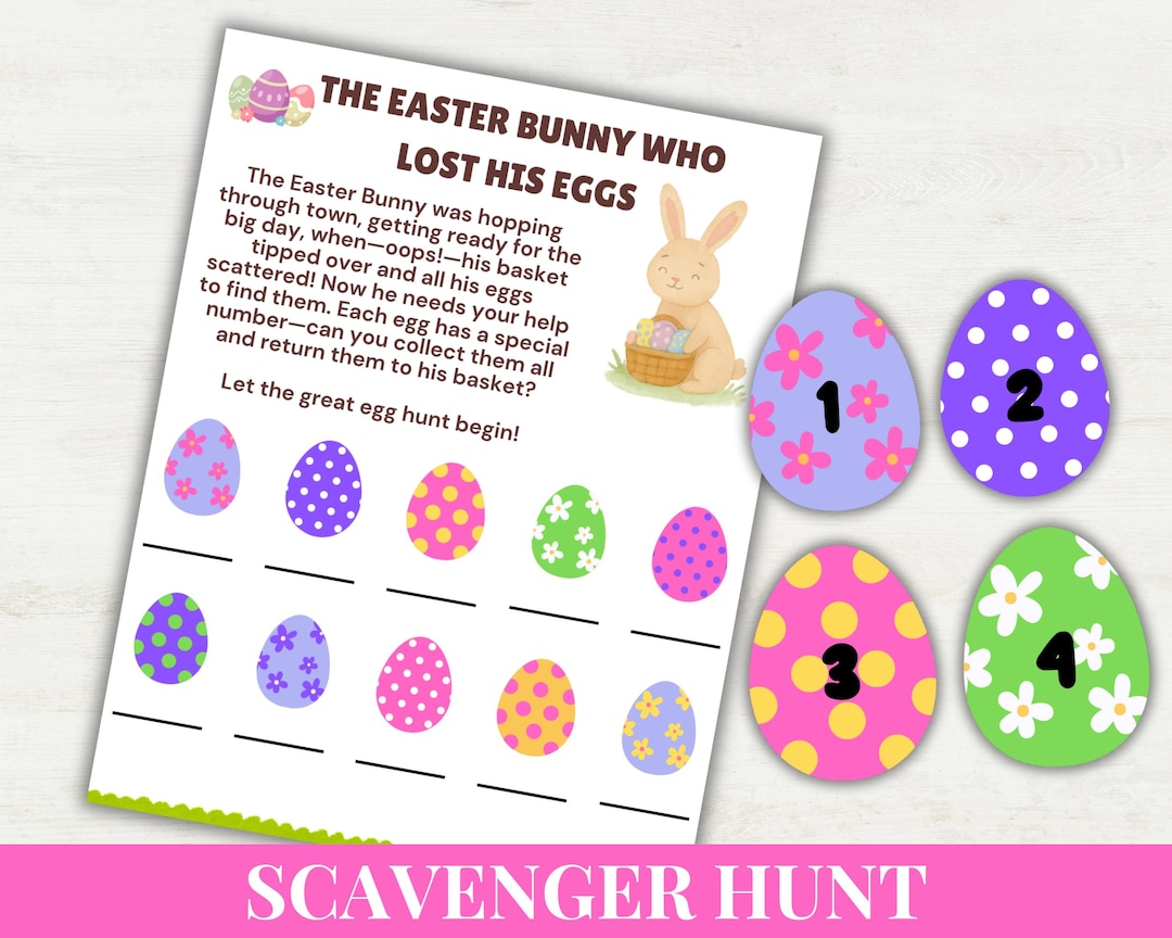 Easter Scavenger Hunt for Seniors, Nursing Home Easter Activity, Easy ...