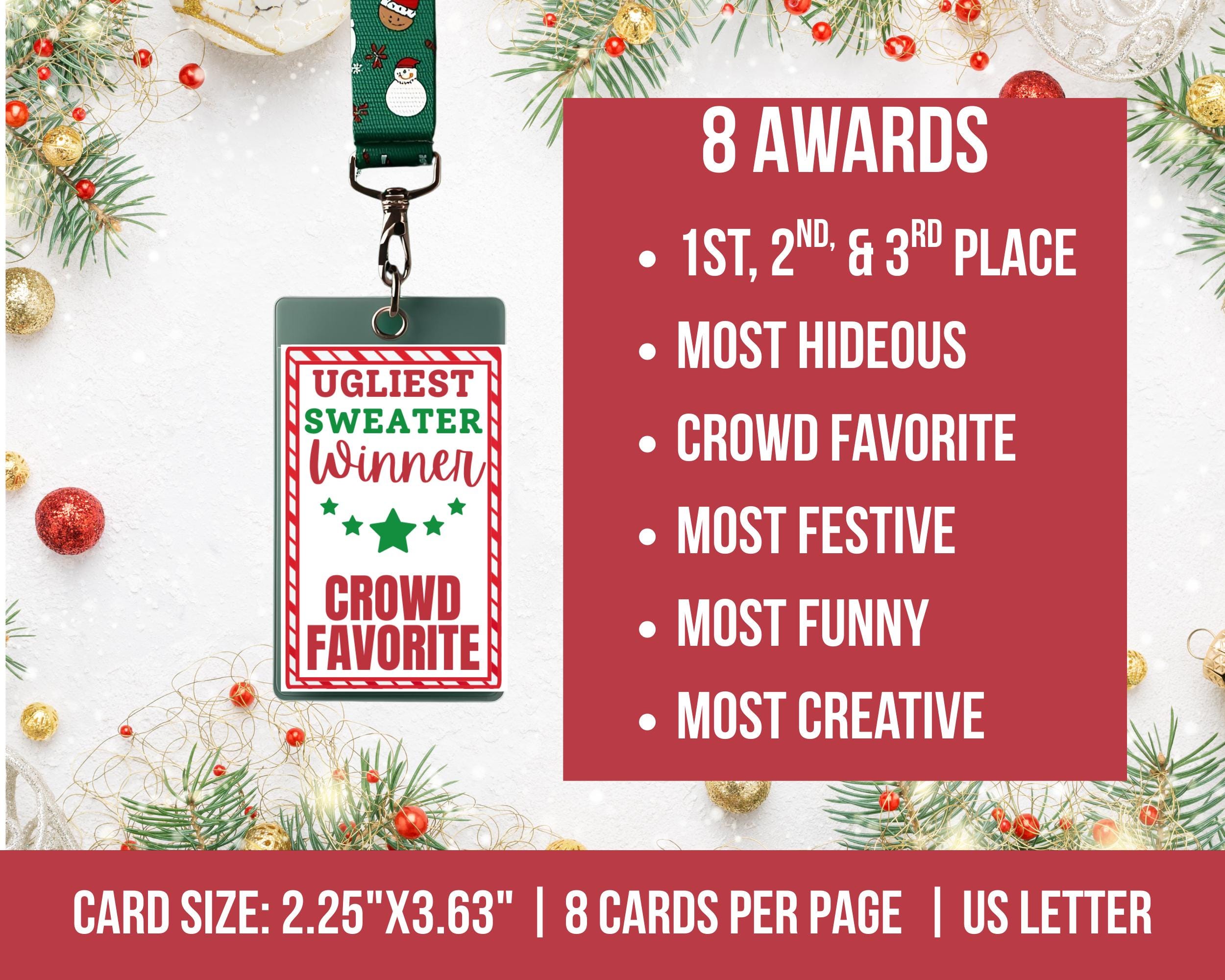 Ugly Sweater Winner Award Template , Ugly Sweater Winner, Tacky Sweater ...
