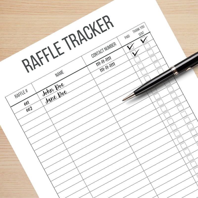 100 Square Raffle Board - Etsy Australia