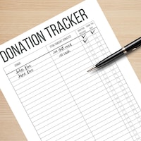 Charity Donation Tracker Printable Pdf, Fundraiser Tracker, Fundraising ...
