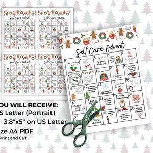 Self Care Advent Calendar, Mindfulness Advent, Self Care Holiday Advent ...