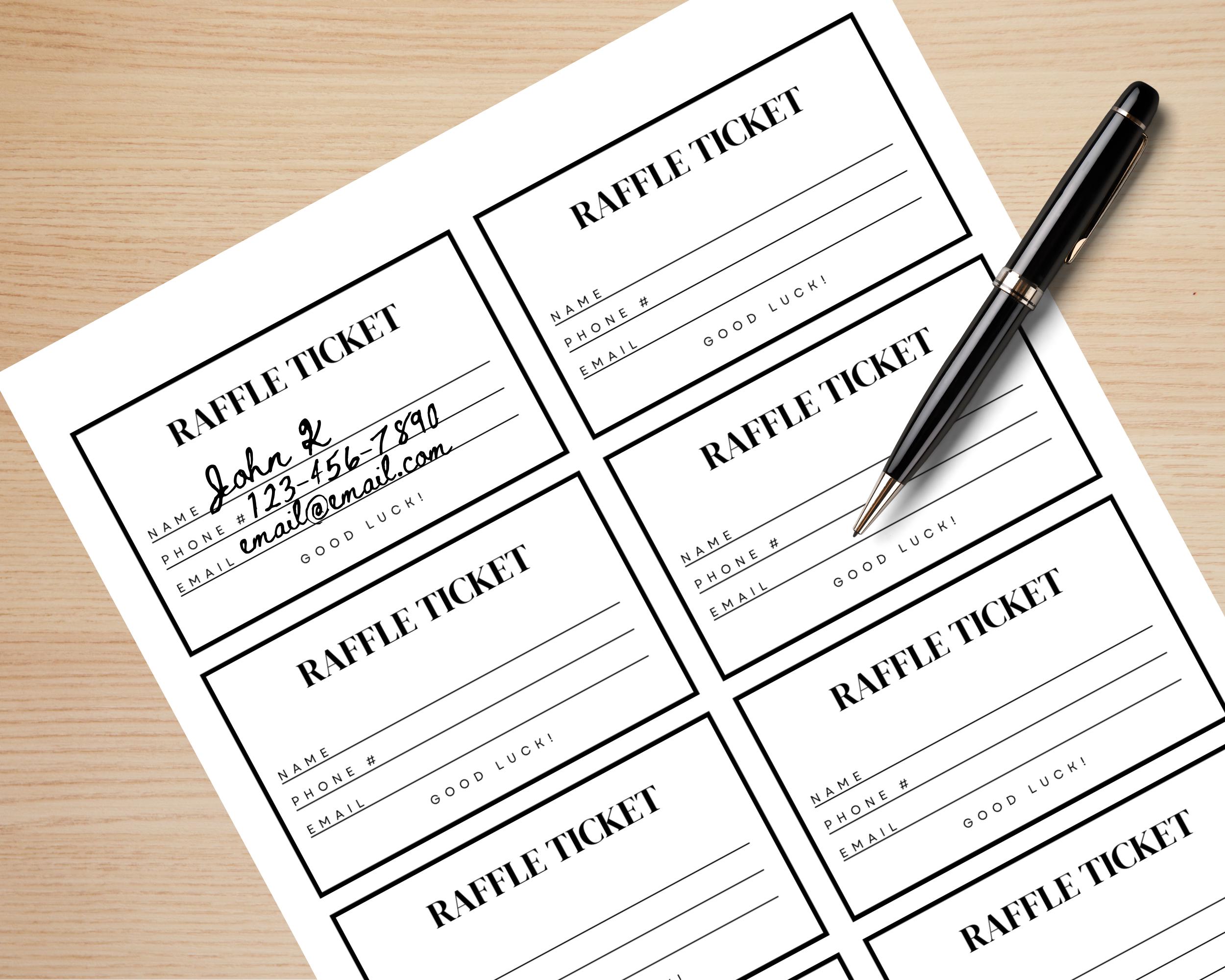 Raffle Fundraiser Planning Kit, Raffle Organizer, Basket Donation ...