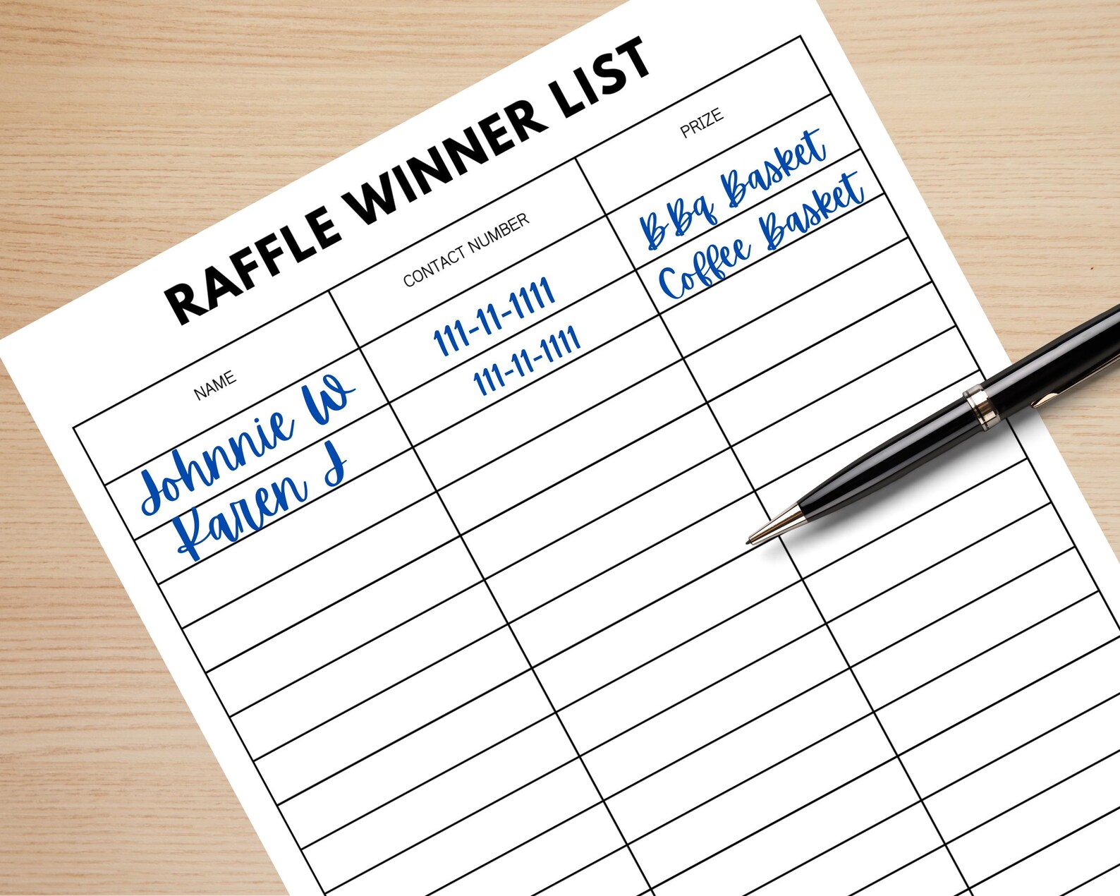 Raffle Basket Fundraiser Kit, Raffle Organizer, Basket Donation ...