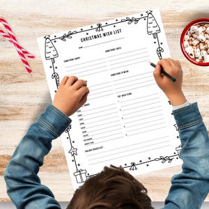Christmas Wish List, Christmas Wishlist Template, Gift Questionnaire ...