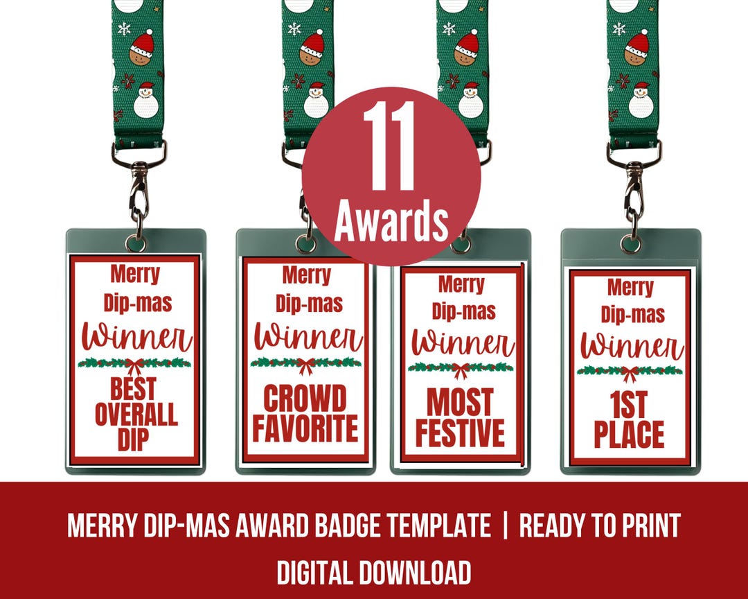 Merry Dipmas Award Template , Christmas Dip Contest Award Badge, Merry ...