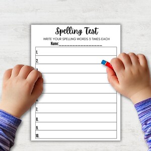Editable Spelling Words Practice Worksheet, Spelling Words Practice ...