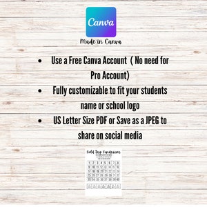 Editable Fundraiser Template, Custom Fill My Board Fundraiser ...