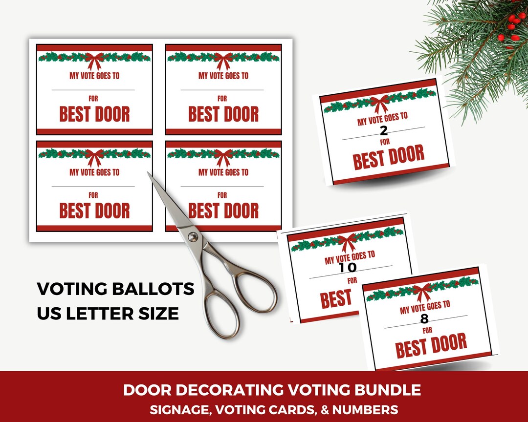 Classroom Door Decorating Contest Ballot, Christmas Door Decorating ...