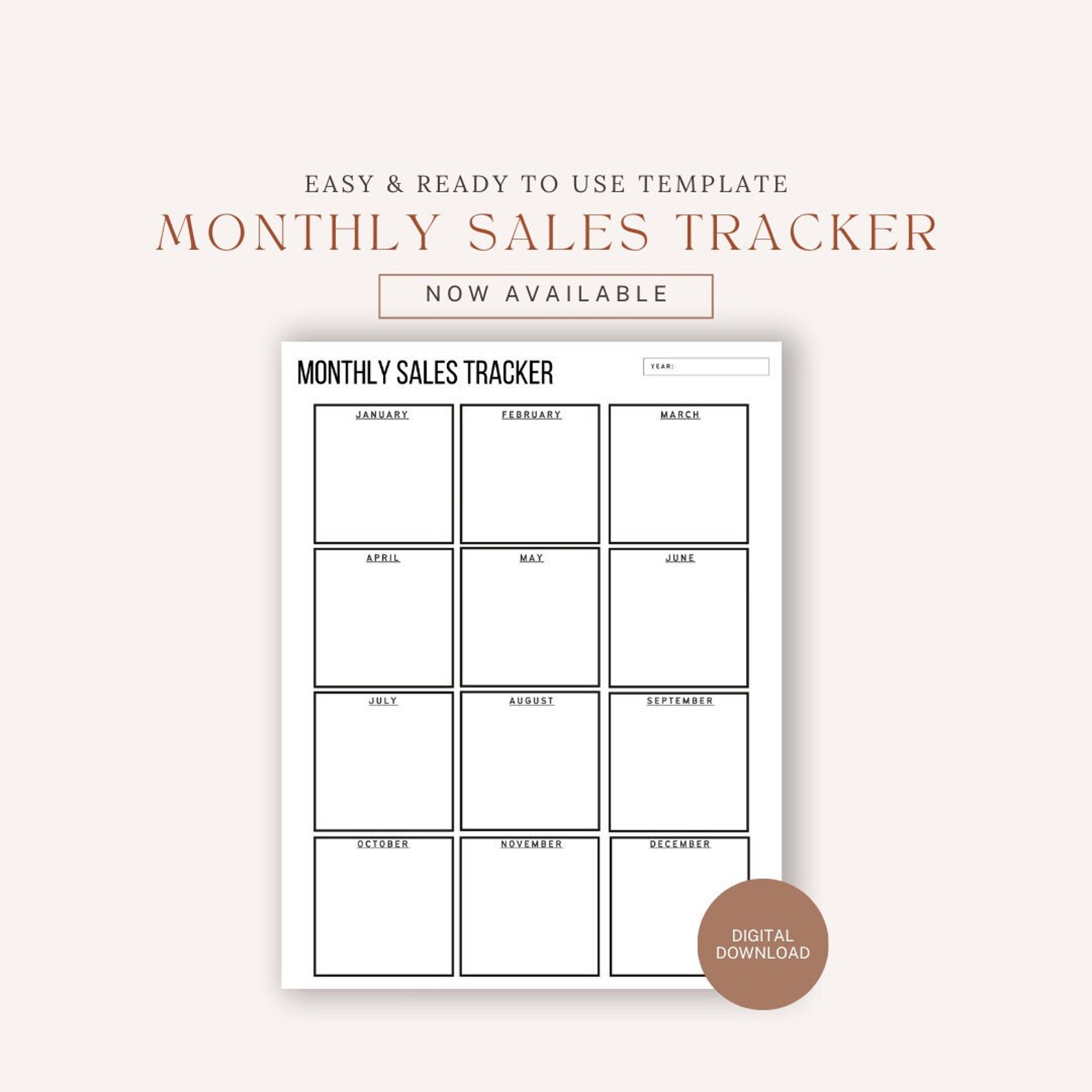 Monthly Sales Tracker for Small Business Owners, End-of-month Sales ...