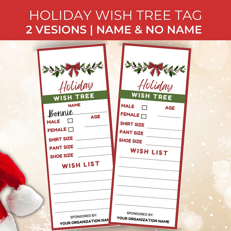 Printable Angel Tree Tags - Etsy
