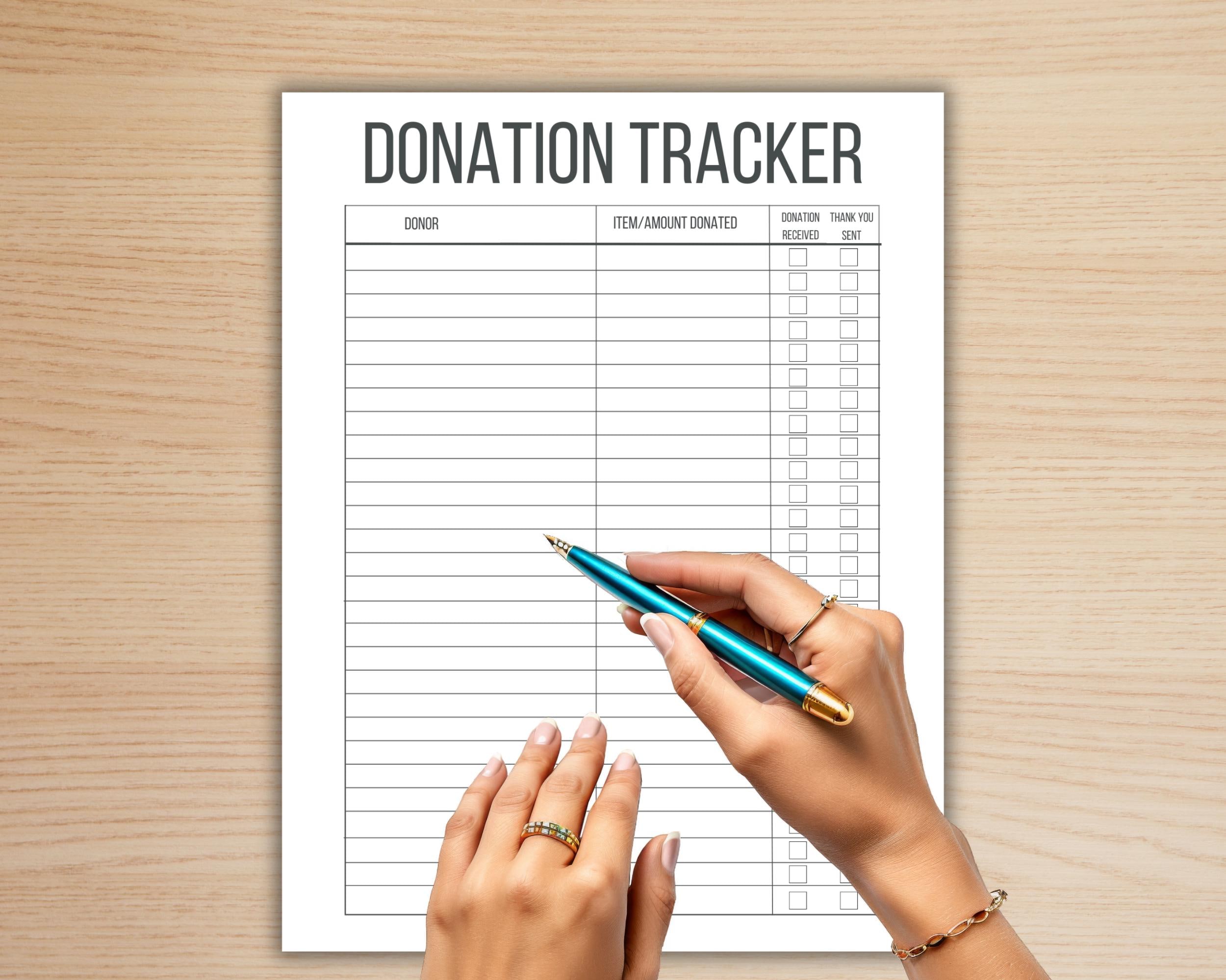 Event Donation Tracker for Fundraiser, Donation Form, Raffle Donation ...