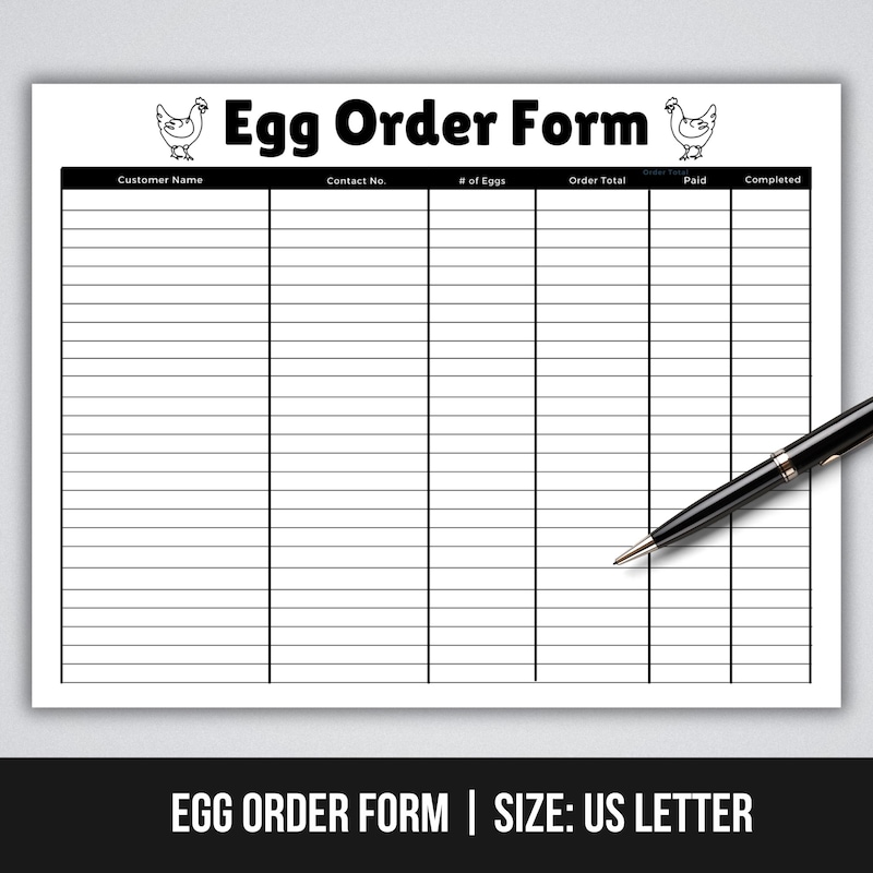 Order Log - Etsy