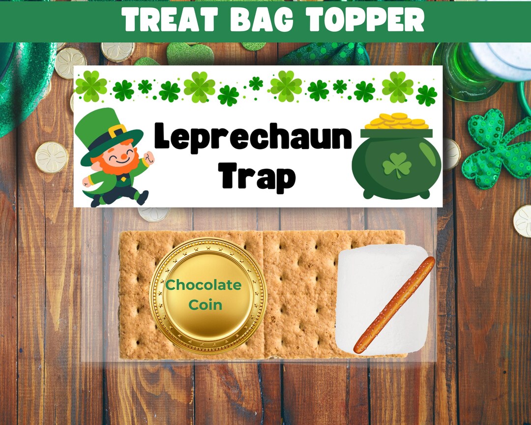 Leprechaun Trap Bag Topper for St Patrick's Day Classroom Activity ...