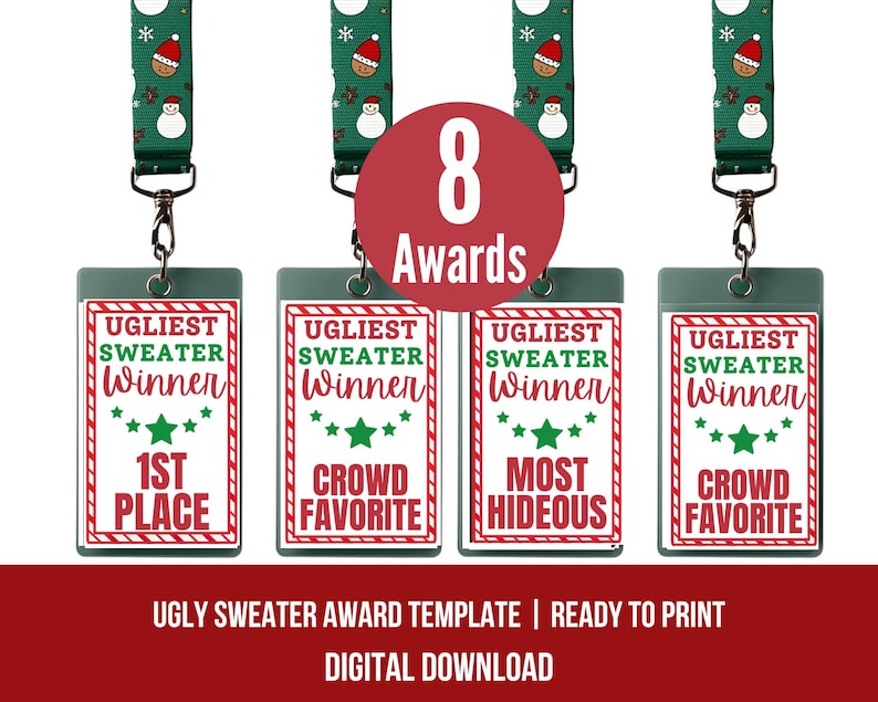 Ugly Sweater Winner Award Template , Ugly Sweater Winner, Tacky Sweater ...