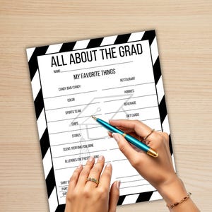 Graduate Favorite Things List, Senior All About Me, Senior Favorite ...