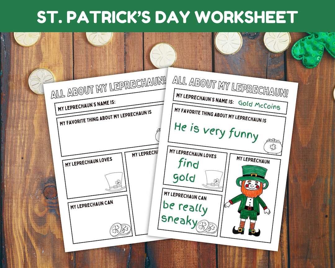St Patrick's Day Worksheet for Classroom Activity, Preschool Activity ...