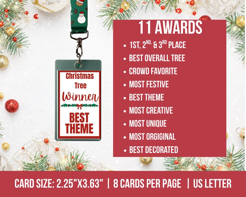 Editable Best Christmas Tree Award Badge Template , Christmas Tree ...