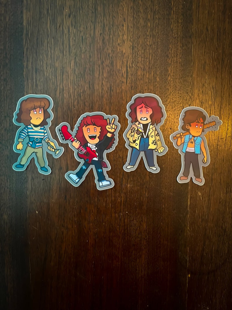 Stranger Things Sticker Pack, Eddie, Nancy, Steve, Robin - Etsy