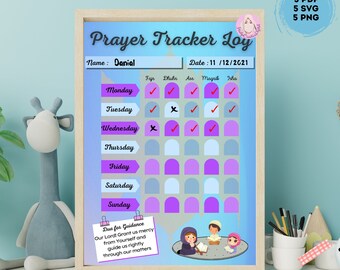 Monthly Muslim Children's Prayer Tracker Salah Tracker - Etsy