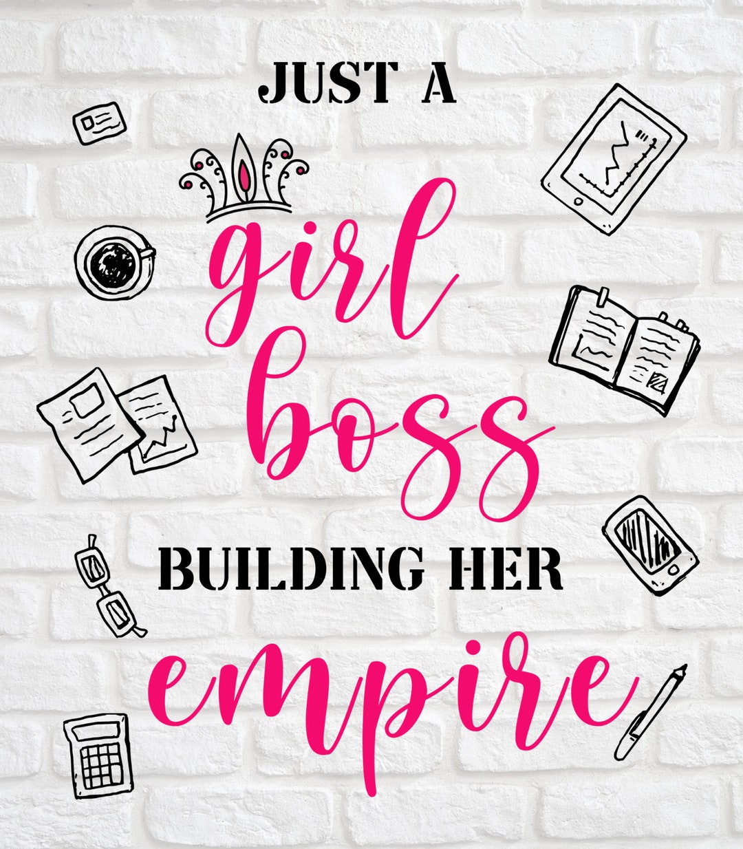 Just a Girl Boss Svg Png Design File, Instant Download for Commercial ...