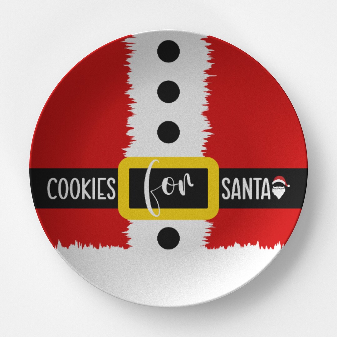 Personalized Santa Suit Cookies for Santa Platter or Plate - Customized ...