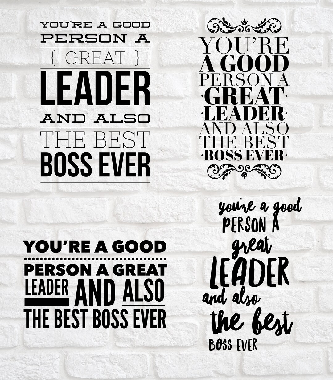 Great Leader Boss Day Design Pack Svg Png Jpg Pdf Dxf File Designs ...