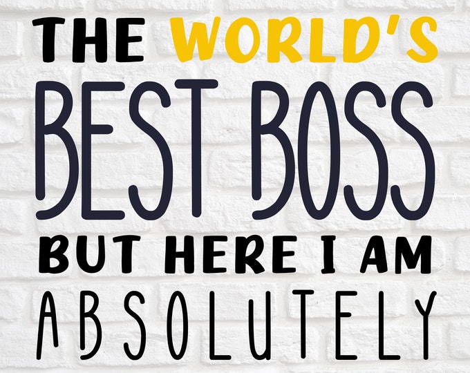 World's Best Boss Svg Png Design File, Instant Download for Commercial ...