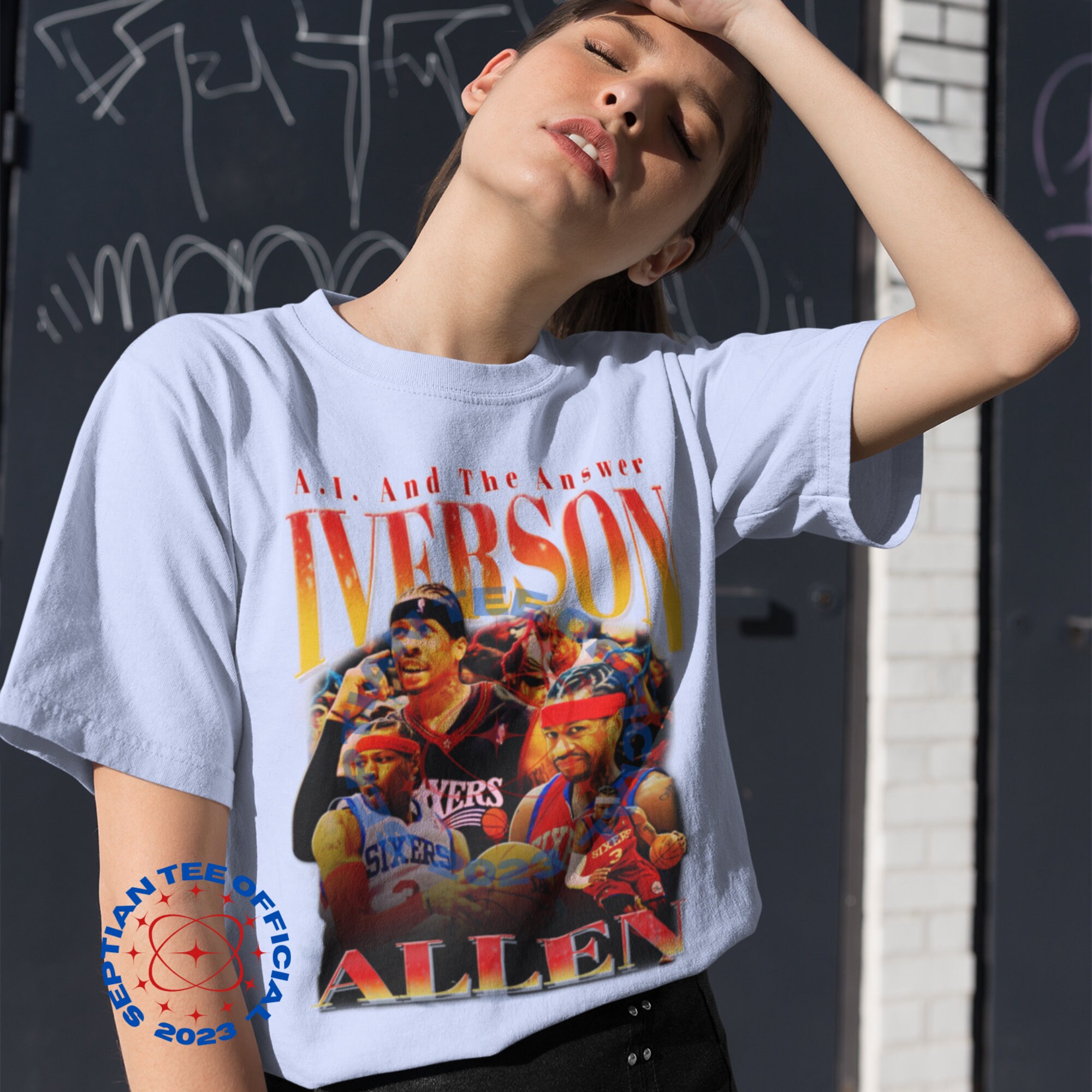 LIMITED ALLEN IVERSON Shirt, Vintage 90s Basketball Bootleg Style Tee, Homage Allen Iverson ...