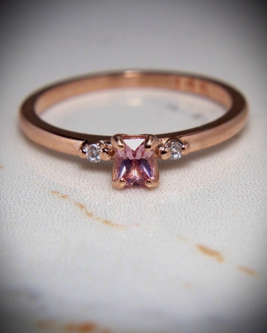 Spinel & Diamond Ring - Etsy