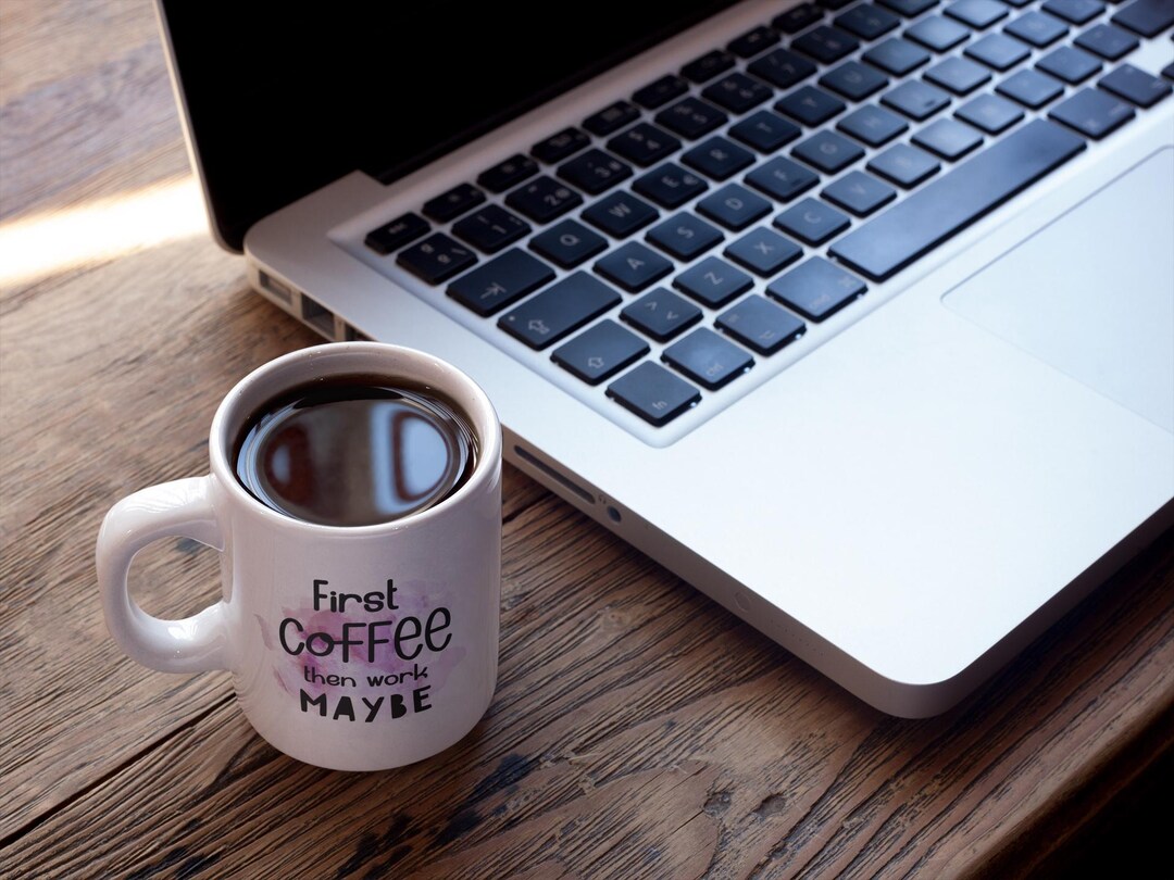 Funny Coffee Mug – “first Coffee Then Work… Maybe” – Funny Office Mug ...
