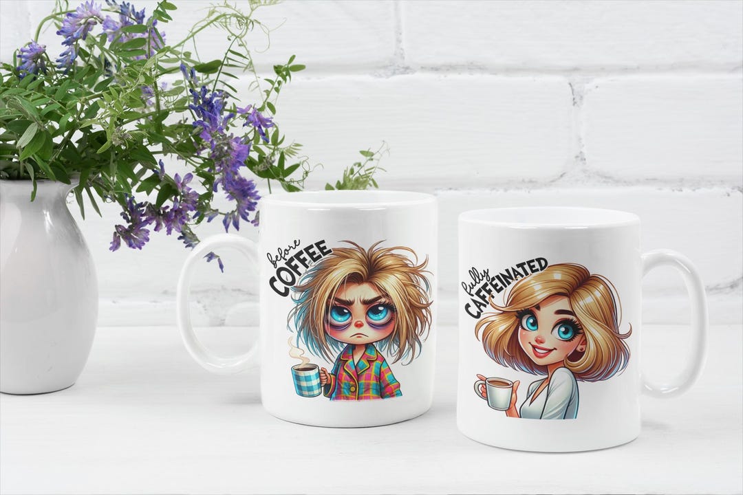 Before Coffee After Coffee Mug | Funny Coffee Cup for Women ...