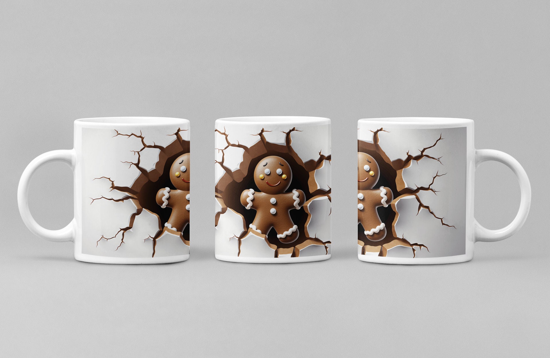 Gingerbread Man Christmas Mug Gift Secret Santa Gift Holiday - Etsy