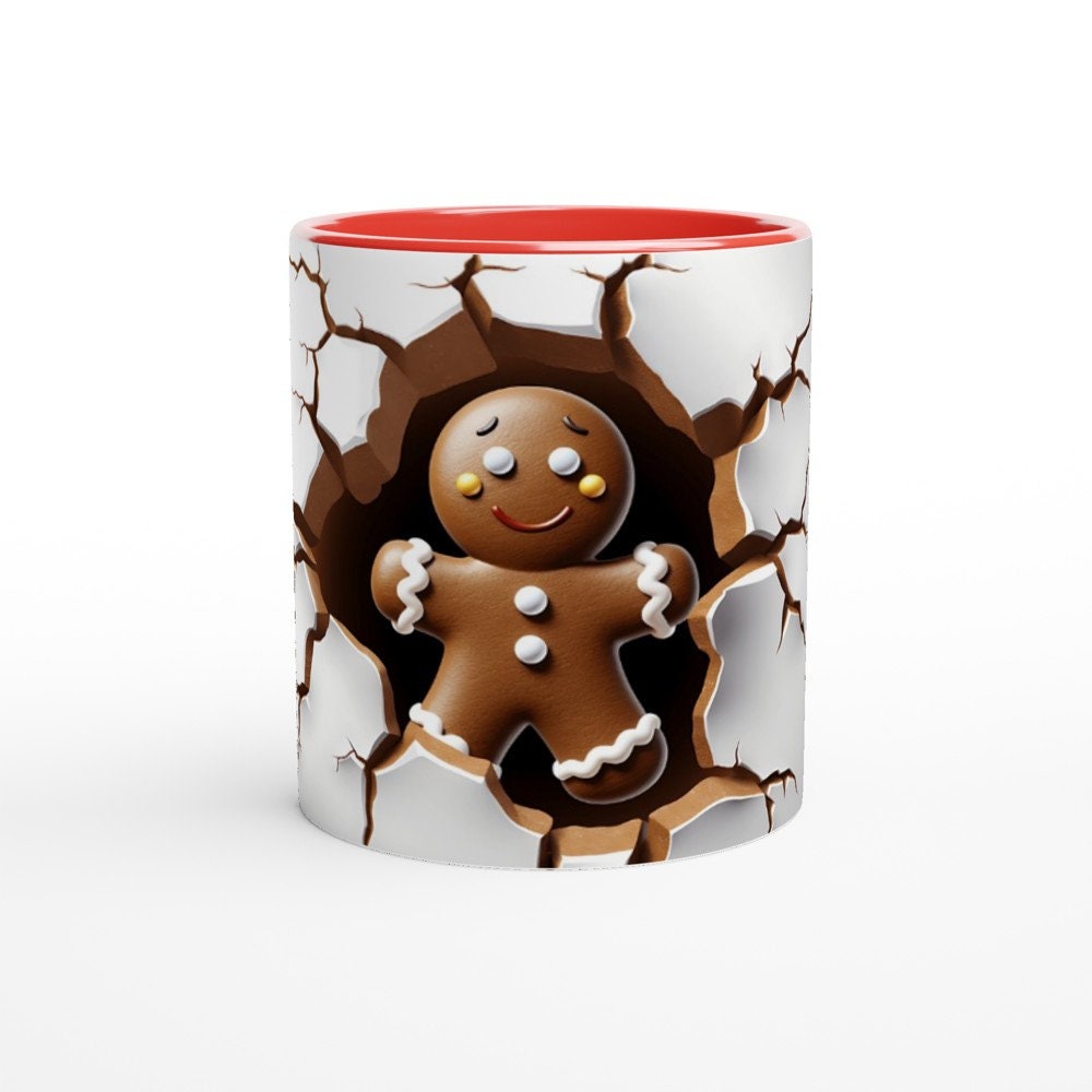 Gingerbread Man Christmas Mug Gift Secret Santa Gift Holiday - Etsy