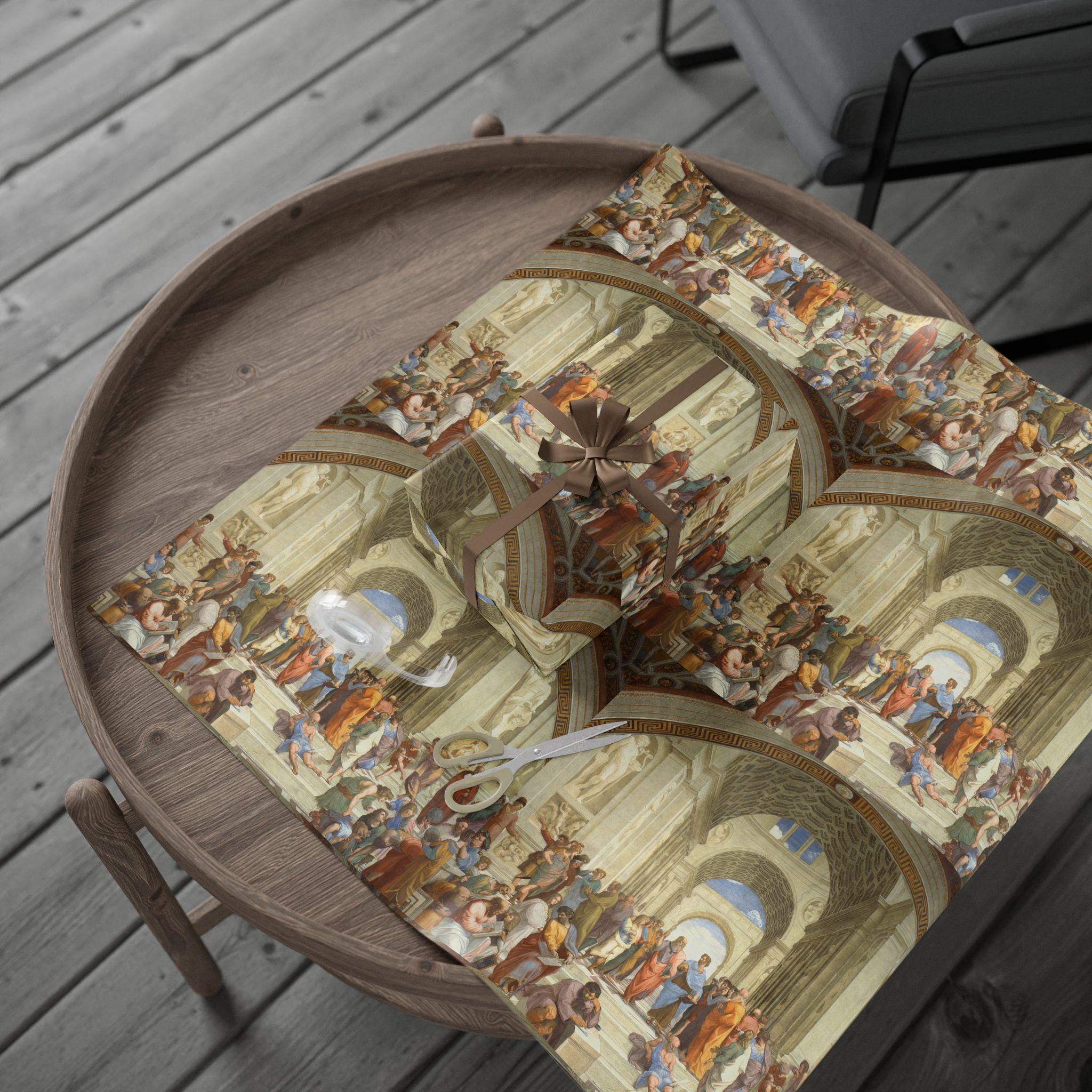 Raphael's School of Athens Wrapping Paper: Renaissance Art Gift Wrap - Etsy