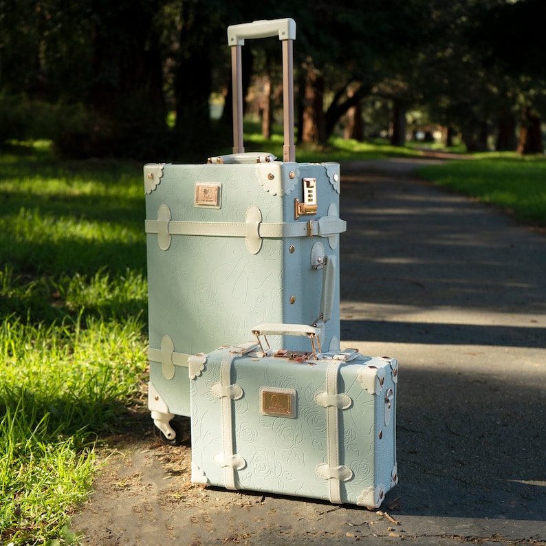 Personalized Vintage Style Suitcase for Women Luggage Set - Etsy