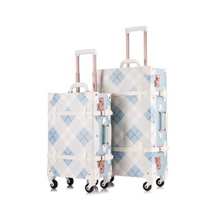 Plaid Suitcase for Women, Luggage Set With Wheels and Combo Locks ...