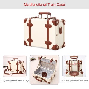 Embossed Pink Carry-on Overnight Case, Retro Hard Shell Train Case ...