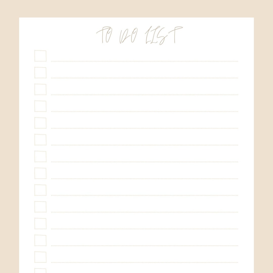 Pink Minimalist To-do List(printable, Digital, Work, Home, School) - Etsy