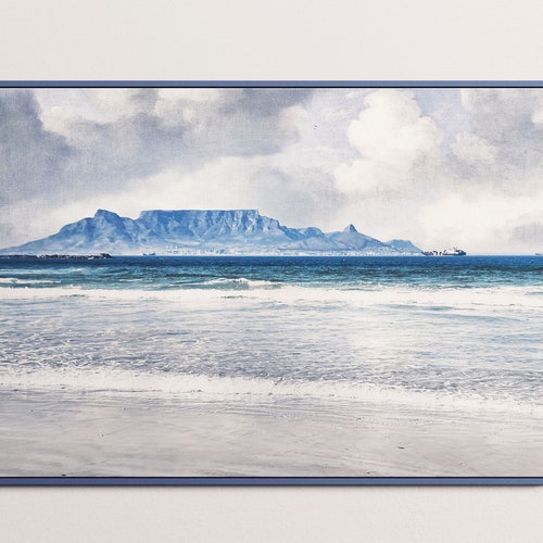 Table Mountain in Cape Town Wall Art Poster Printable Vector - Etsy