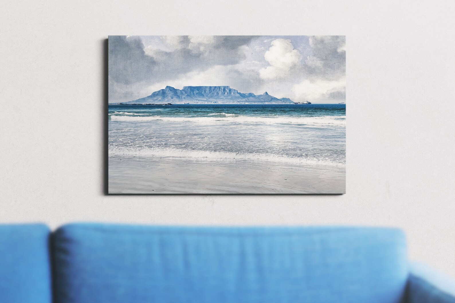 Landscape of Table Mountain in Cape Town, Wall Art Poster Printable ...