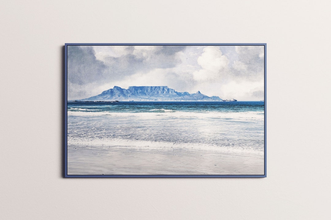 Landscape of Table Mountain in Cape Town, Wall Art Poster Printable ...