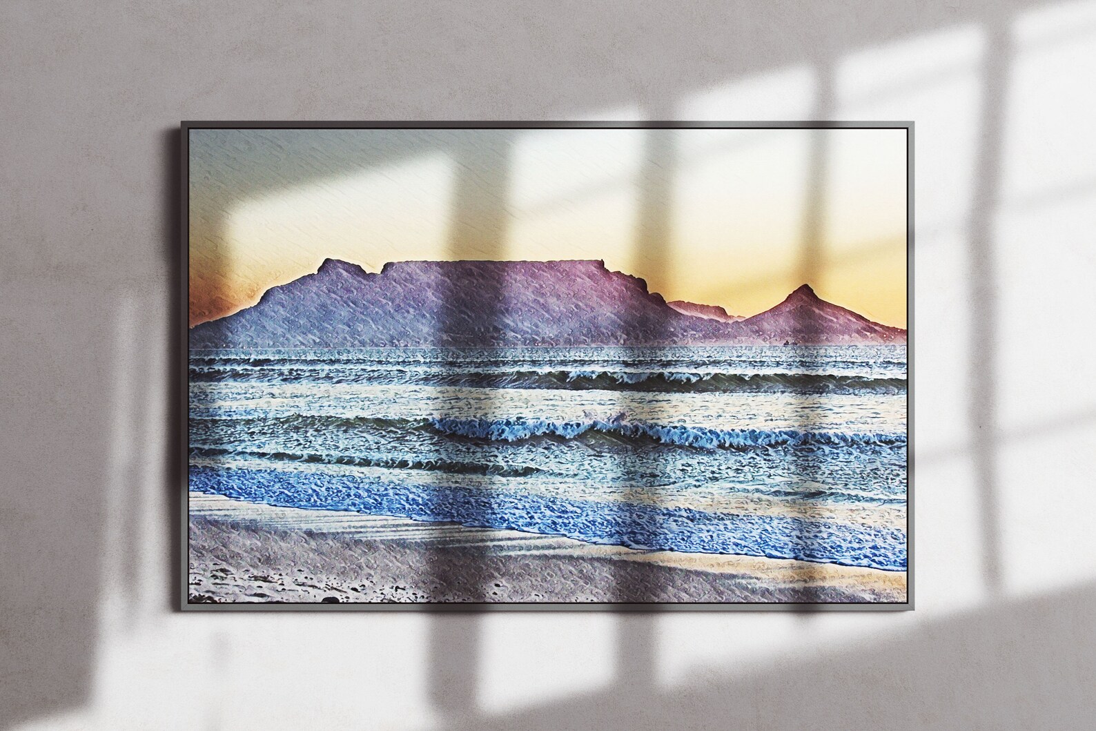 View of Table Mountain in Cape Town at Sunset, Wall Art Poster ...