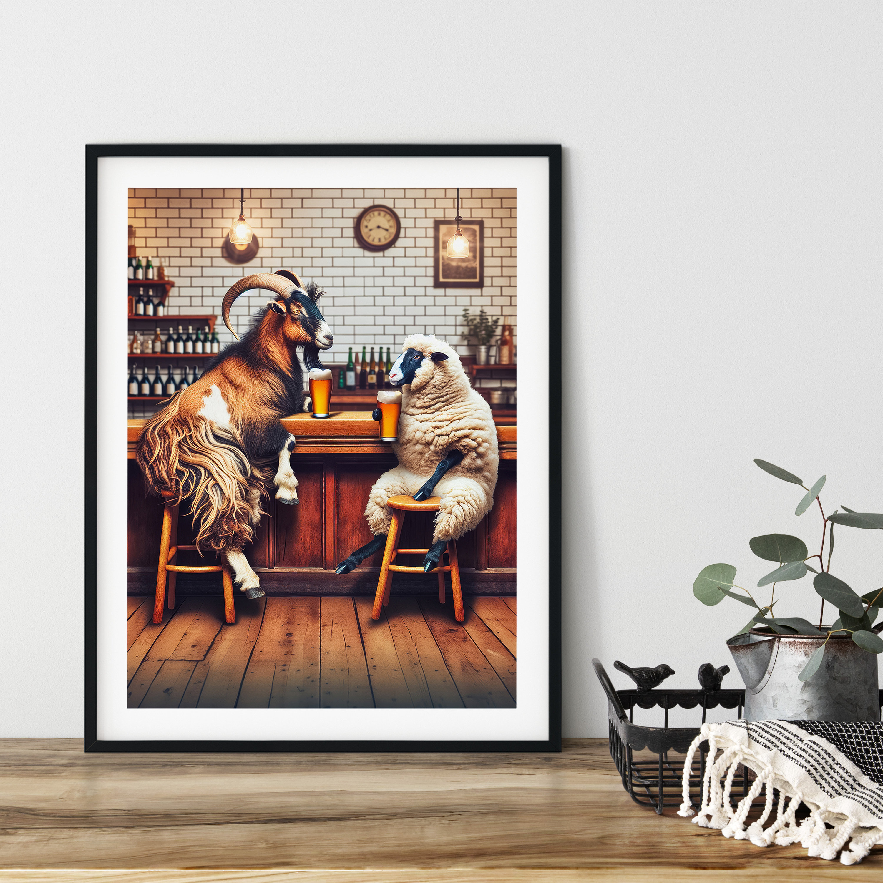 Funny Pub Wall Art Poster, Printable, Instant Download, Digital AI Art ...